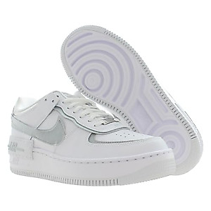Nike Air Force 1 Shadow Womens White/Metallic Silver Size 8