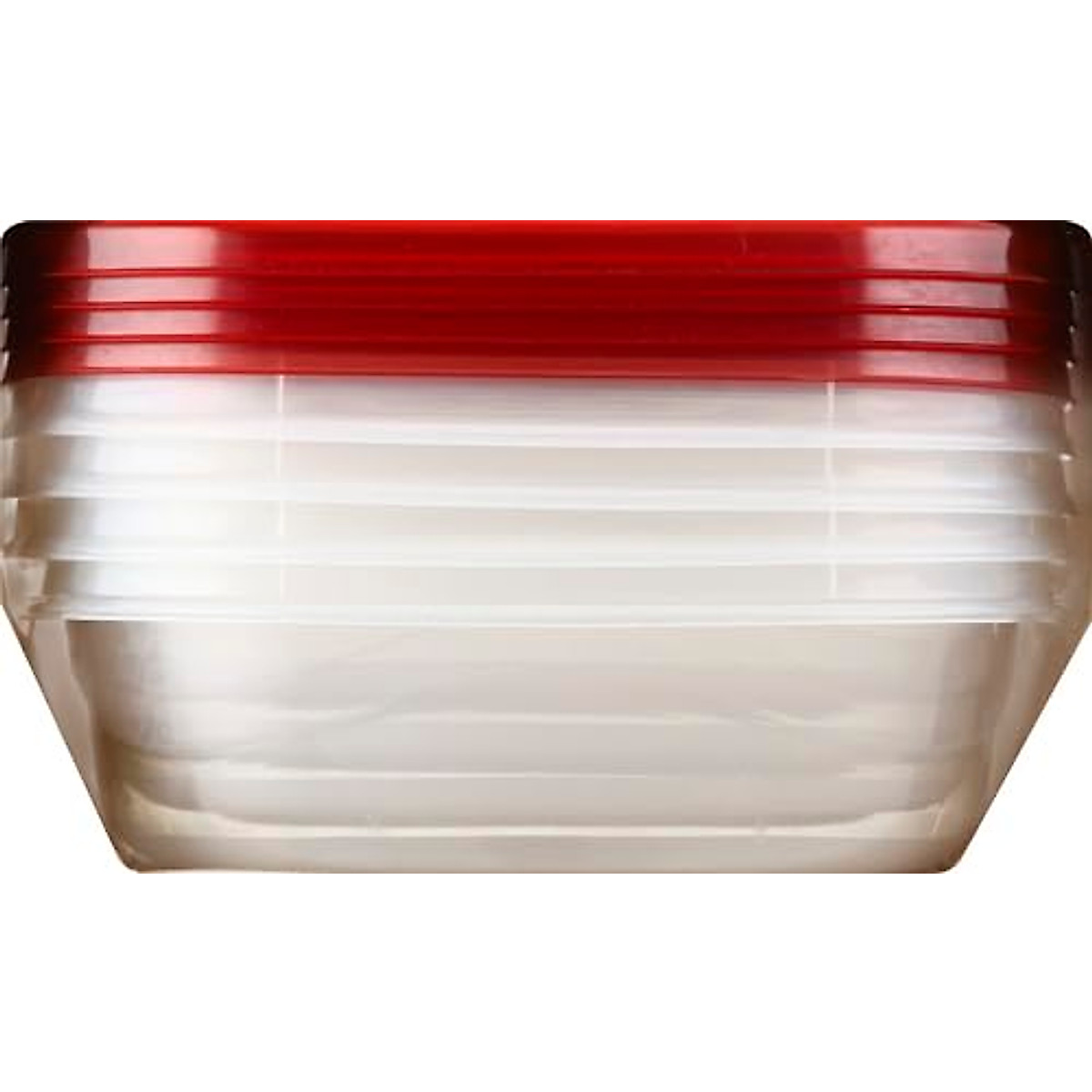 Rubbermaid TakeAlongs 2.9-Cup Square Food Storage Containers, 4-Pack, Chili Red