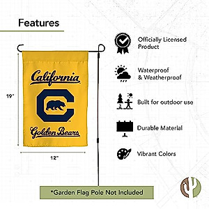 University of California Berkeley Garden Flag Golden Bears Cal UC Banner 100% Polyester (Design J)