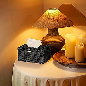 GRANNY SAYS Tissue Box Cover Rectangular, Tissue Box Holder, Waterproof Tissue Holders for Bathroom, Tissue Cover Box with Bottom, Decorative Facial Tissues Cube Box, Brown