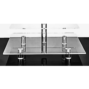 Jusalpha® Large 6 Tier Wedding Party Square Cupcake Stand-Cake Stand-Cupcake Tower-Dessert Display Stand (Large 6 Tier with Base) (6SF)