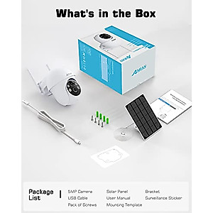 ANRAN Security Camera Wireless Outdoor with 360° View, Solar Outdoor Camera with Smart Siren (Q01-5MP)