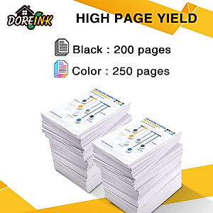 DOREINK 35 36 Compatible PGI-35 CLI-36 Ink Cartridge for Canon PGI-35 CLI-36 PGI35 CLI36 to use with Pixma iP110 iP100 TR150 Mini260 Mini320 Printer(8 Black, 4 Tri-Color) 12 Pack