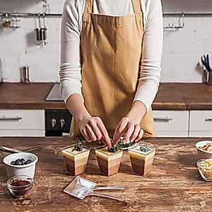 HawHawToys Dessert Cups, 60 Pack 5.4oz Appetizer Cups Parfait Cups Clear Plastic Dessert Cups with Lids and Spoons