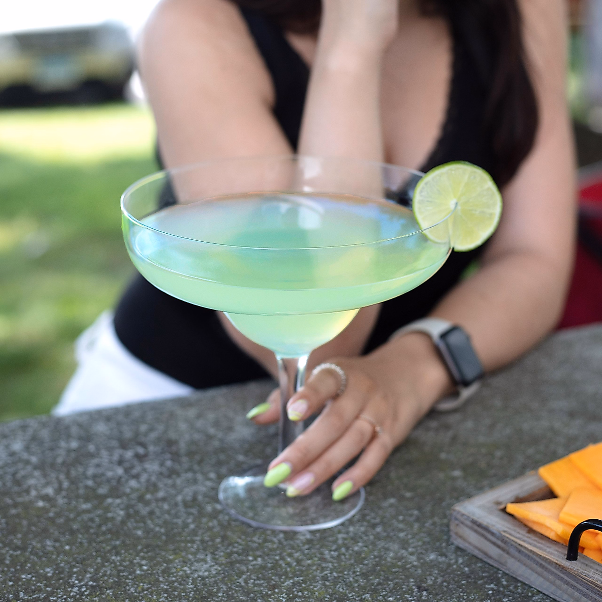 Extra Large Margarita Glasses 2 Pack - 33 oz per Giant Glass - Each Fits 3 Regular Margs - Fun for Tequila Lovers, 21st Birthdays & Mexican Dinner Night - Jumbo Drinking Glasses for Cocktail Parties