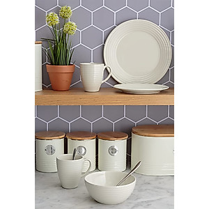 Typhoon Living Airtight Coffee Storage Canister with Bamboo Lid, 1 Litre, Cream