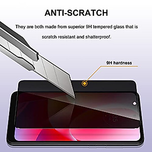 2 Pack Moto G Power 2022 Privacy Screen Protector, Anti-Spy Screen Protector Tempered Glass for Motorola Moto G Power 2022 6.4 Inch, [9H Hardness] [Anti-Scratch] [Bubble Free]