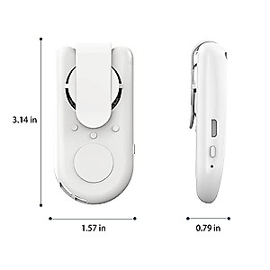 LONGCO Wearable Face Mask Fan, Portable Mini Cooling Air Filter Fan with Clip, 2 Speed Air Face Fan