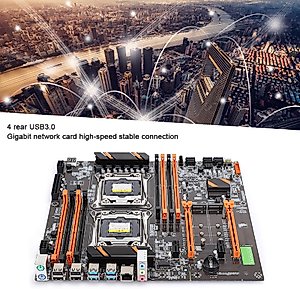 Desktop Motherboard, LGA 2011-3 Socket Desktop Mainboard for Intel x99 Chipset, Support 8 DDR4 DIMM(Single Memory 16G), 6 SATA3.0 Port and 2 NVME M.2 Port