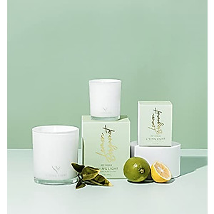 Living Light Luxury Soy Candles (Lemon Bergamot, Large)