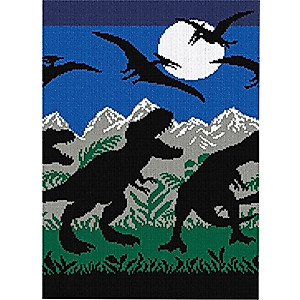 MadSportsStuff Wild T-Rex Dinosaur Socks over the calf (Dark Royal, Small)
