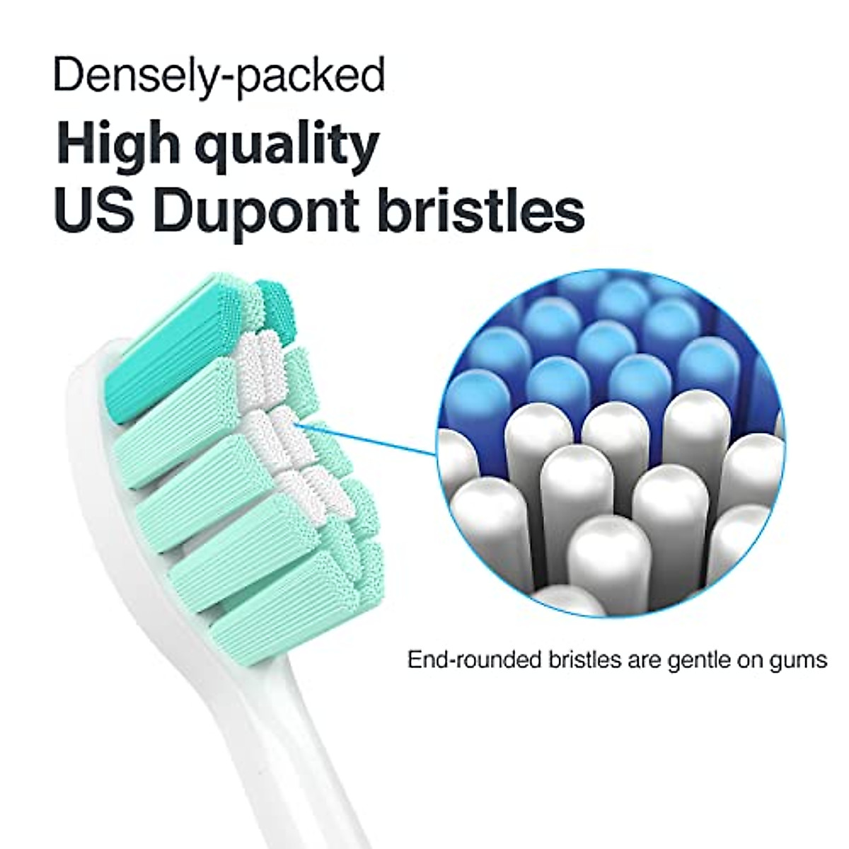 Toothbrush Replacement Heads for Philips Sonicare Replacement Heads, Electric Replacement Brush Head Compatible with Phillips Sonic Care Toothbrush Head, 8 Pack