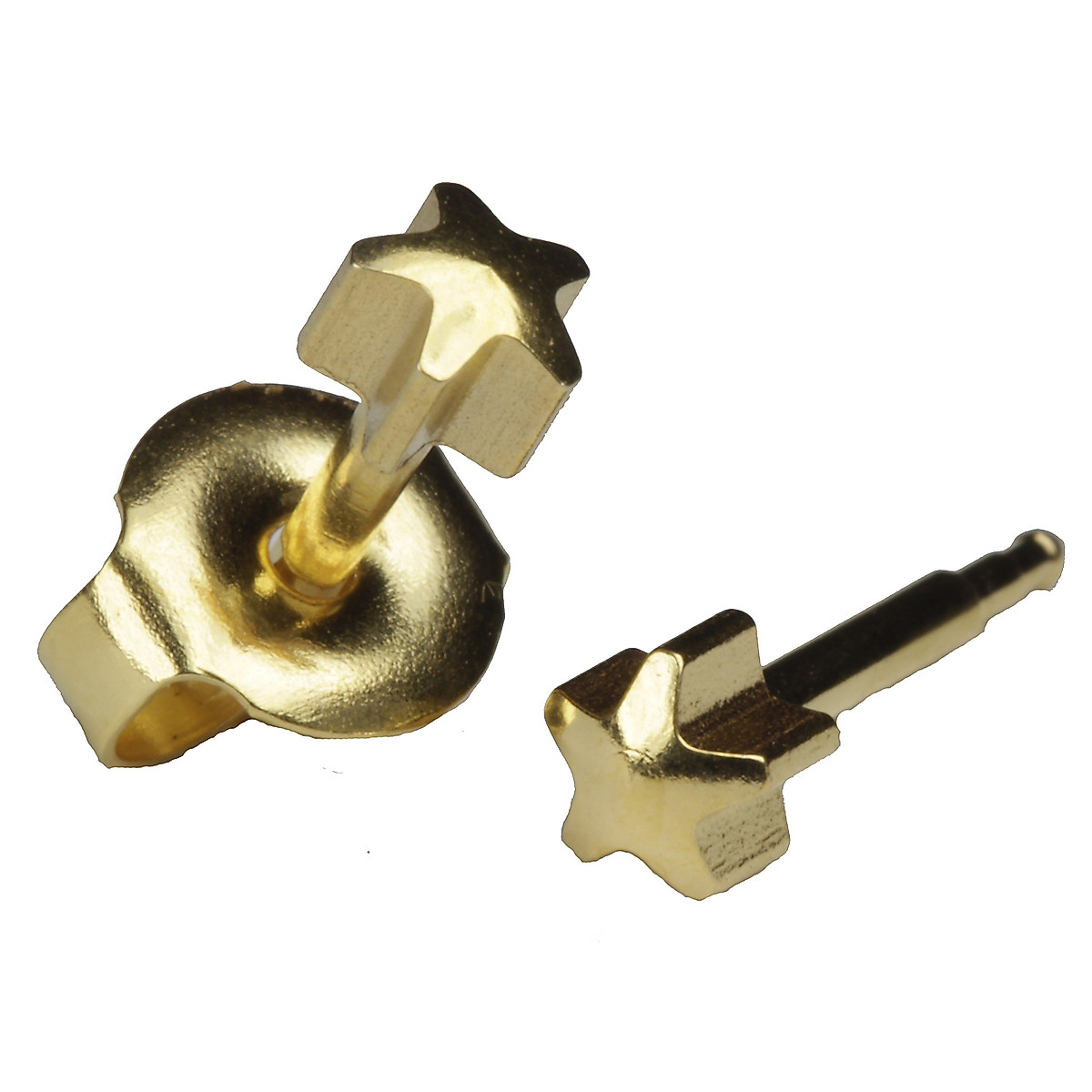 Ear Piercing Earrings 6 Pairs of 4mm 16ga Thick Post Gold Studex Studs Hypoallergenic