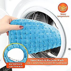 MESTOP Heating Pad for Back Pain Cramps and Arthritis Relief for Back,Shoulder,Neck,Knee,Leg Pain with Auto-Off,10 Fast Heating Settings Cramps,LED Controller,Machine Washable (Grey12"x 24")