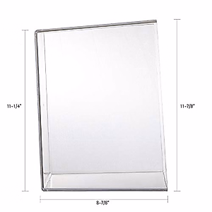 U.S. Acrylic, Inc. Clear Plastic Magazine Holder, 4.88Lx8.88Wx11.88H
