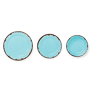 Fox Run Melamine Dinnerware Set, 12-Pieces, Multicolor