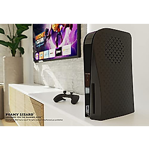 Foamy Lizard StealthPlates PS5 Vented Faceplate for The Playstation 5 Console, Replacement Shell Accessories, Protective High Strength ABS, Cooling Vents, Precision Fit (Black Viper - Disc Edition)