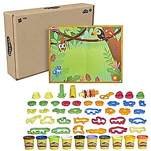 Play-Doh Animal Adventure Set, Arts and Crafts Toys for 3 Year Old Girls & Boys, 45 Tools, 10 Cans (Amazon Exclusive)