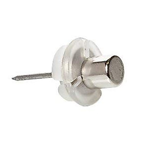 Thumb Tack Magnets, Innovative for Bulletin Office Pin Set, Magnetic Hangers for Class & School & Home, Silver Cylinder, Suitable on Poster, Map, Photo, Picture, Strong Pushpin Tacks - Bullseye Office