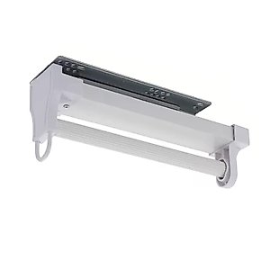 ZAQYCM Adjustable Wardrobe Rail Rod Slide Out, Black Telescopic Closet Ceiling Valet Rod for Bathroom, Bedroom, Clothing Store and Hotel Guest Room with Complete Kit