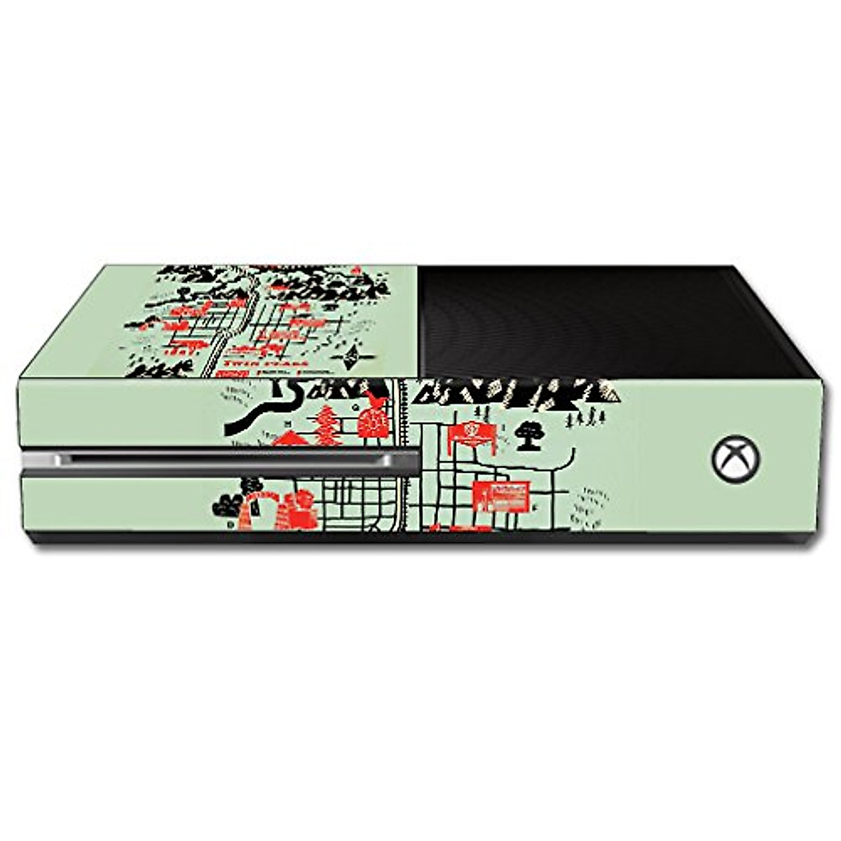 MightySkins Skin Compatible with Microsoft Xbox One - Twin Peaks Map | Protective, Durable, and Unique Vinyl Decal wrap Cover | Easy to Apply, Remove, and Change Styles | Made in The USA