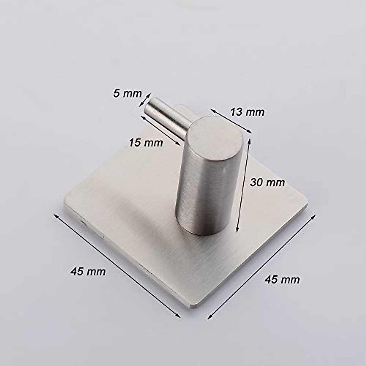 OUKALU Adhesive Wall Hooks Hanger 20 lb(Max) Heavy Duty Wall Hanger Hooks Stainless Steel Waterproof Stick on Hooks for Hanging (6 Pack)