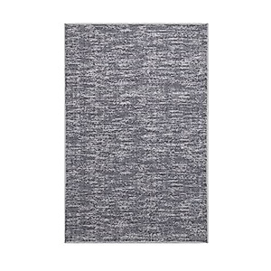 RUGSREAL Small Contemporary Area Rug Modern Solid Indoor Throw Carpe Machine Washable Non-Slip Low-Pile Area Rug for Living Room Bedroom Laundry, 2' x 3' Grey