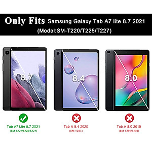 Soke Galaxy Tab A7 Lite Case 2021 8.7 Inch, Premium Shock Proof Stand Folio Case, Multi- Viewing Angles, Hard PC Back Cover for Samsung Galaxy Tab A7 Lite Tablet [SM-T225/T220/T227],Black