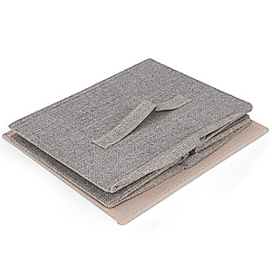 Happybuy 5-Drawer Storage Organizer Unit with Fabric Bins Bedroom Play Room Entryway Hallway Closets Steel Frame MDF Top Dresser Storage Tower Fabric Cube Dresser Chest Cabinet (Beige/Wide)