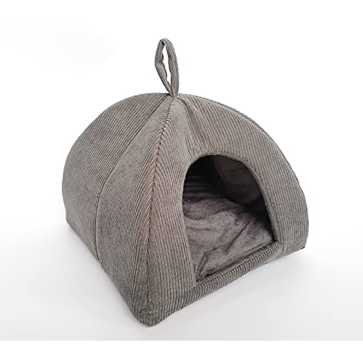 WOWOWMEOW Guinea Pig Tent Bed Cozy Cave Hideout Small Animal House for Rat Chinchilla Ferret Hedgehog (Dark Grey)