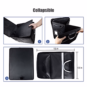 Fireproof Document Box File Organizer Box, Fireproof File Cabinet Box Storage Filing Cabinet Box with Lock, Portable Office Safe Box for Hanging Letter/Legal Folder 16.1 x 12.9 x 11in