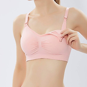 Women Bra,JFLYOU Sale Ladies Sports Underwear Shock-proof Yoga Gathering Worker's Bra Top(Pink,X-Large)