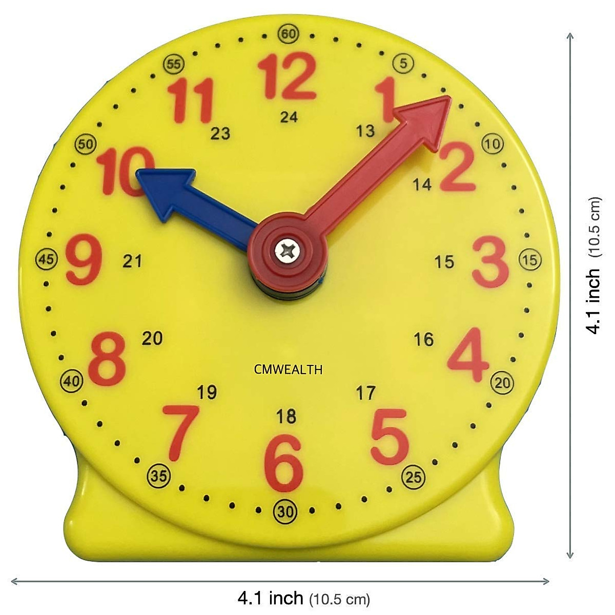 CM Wealth Learning Clock for Kids, Student Learning Clocks Teaching Time 12/24 Hours Geared Clock 4+Years Seller