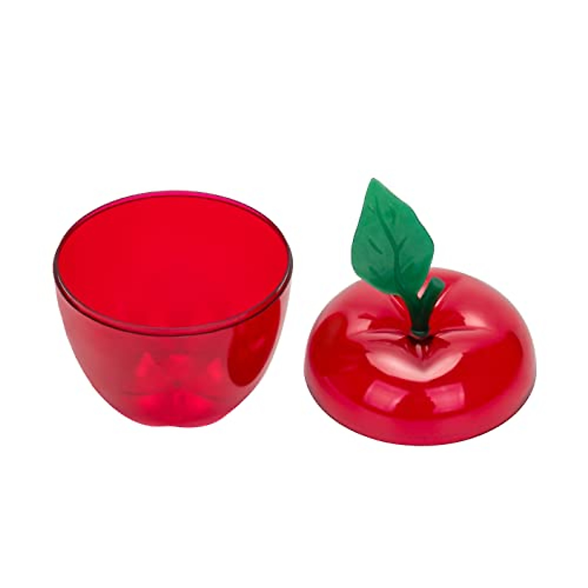 HANZE Large Red Apple Container, Apple Shaped Candy Toy Filling Containers Jar, Back To School Teacher Appreciation Gift, Wedding Party Ornaments Christmas Decorations Supplies Favors - 4 Pack