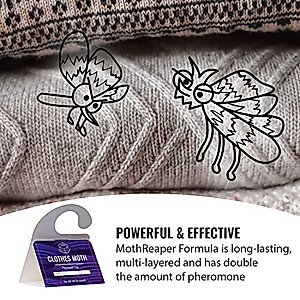 Clothes Moth Trap 8 (6+2 Free Traps) Pack with Pheromones Prime, Clothing Moth Trap with Lure for Clothes Closets, Carpet, Clothes and Prevention