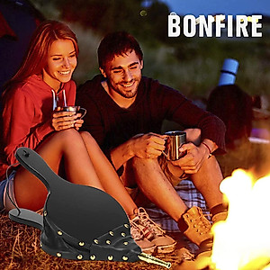 FUNTELL Bellows for Fire Pit, Bellows for Wood Stove, Air Blower Fire Fan for Outdoor Cooking, BBQ, Camping, 16.9" x 7.5"