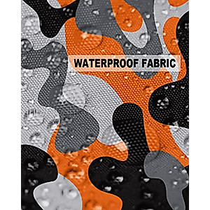 Funnywall88 Waterproof Throw Pillow Covers Set of 2 Camo Couch Pillow Cases Outdoor Sofa Cushion Cover Home Decor for Bed Living Room, 20" x 12"