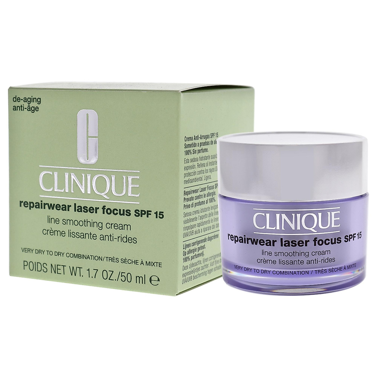 Clinique Repair Wear Laser Focus Line Smoothing Cream SPF 15, 1.7 Ounce (I0106656)