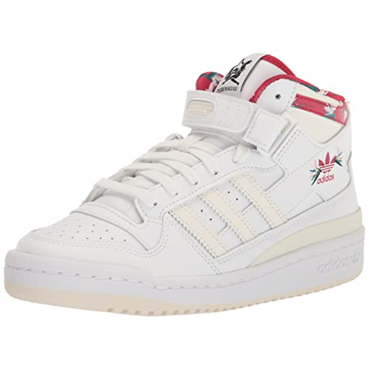 adidas Originals Womens Forum Mid White/Power Red 6, 6