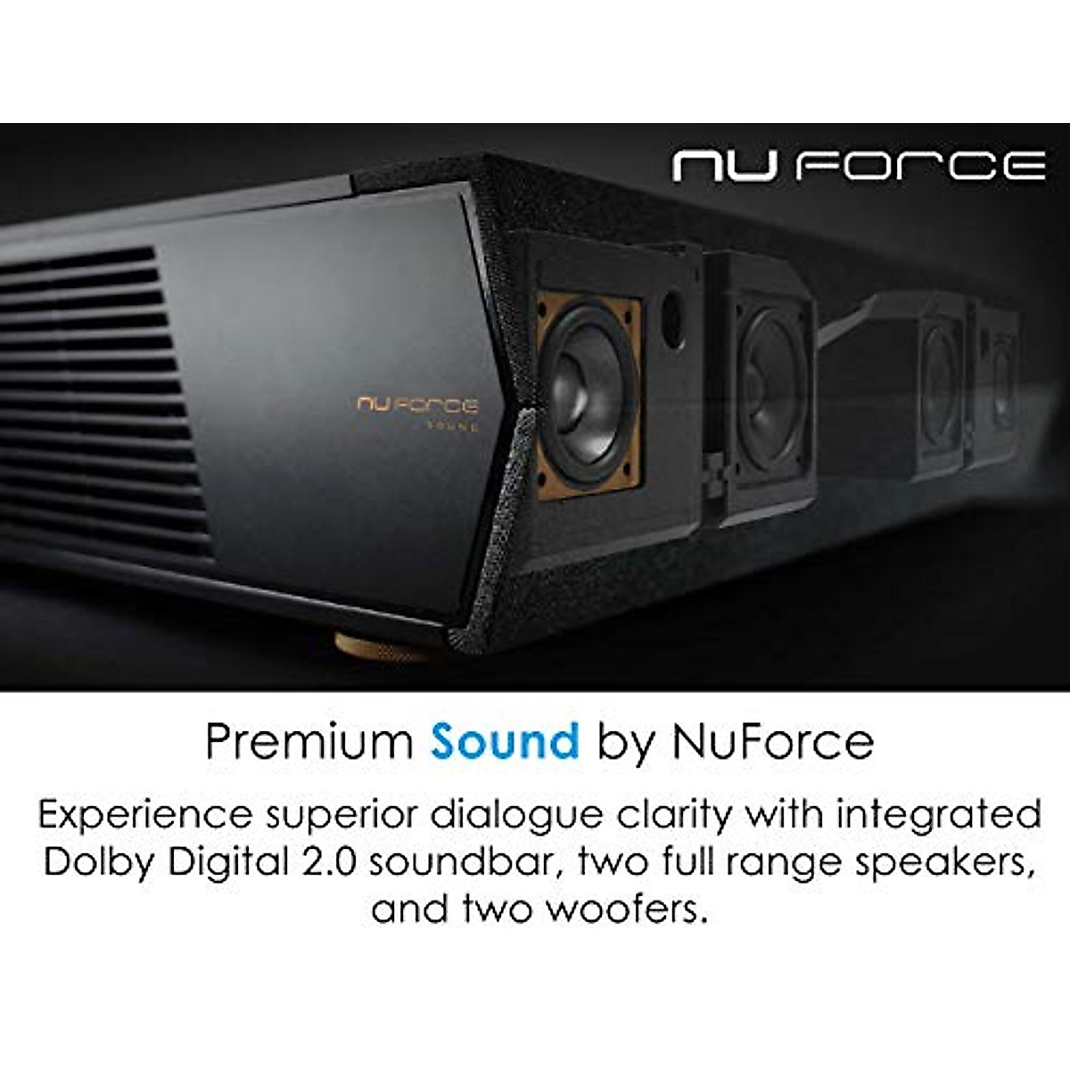 Optoma CinemaX P1 4K UHD Laser TV Home Theater Projector | Bright 3000 Lumens | Ultra Short Throw | Integrated NuForce Soundbar | Stream Netflix and Prime Video | Works with Alexa and Google Assistant