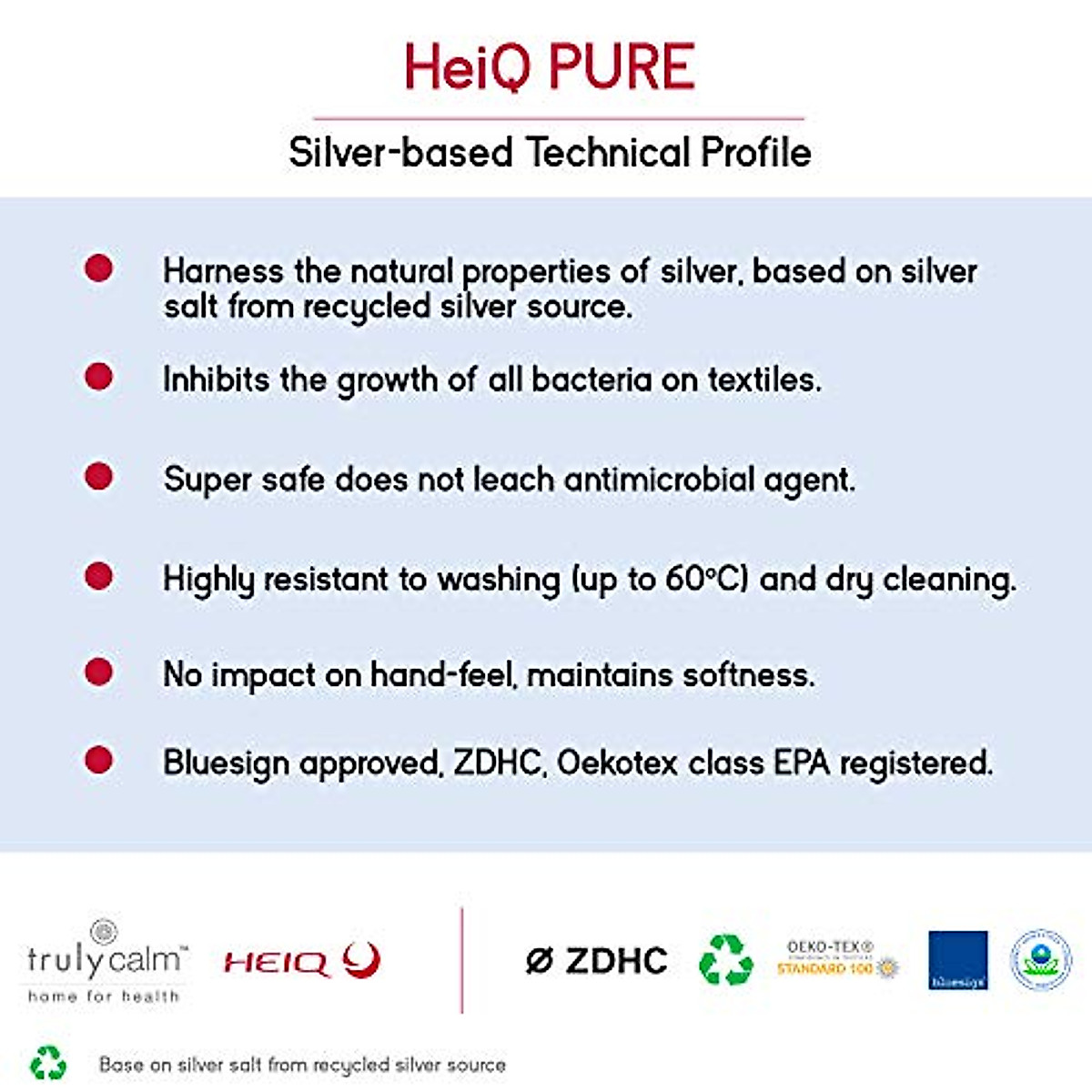 TRULY CALM HOME FOR HEALTH Antimicrobial White Full 4 Piece Sheet Set (SS3829WTFU-4700)