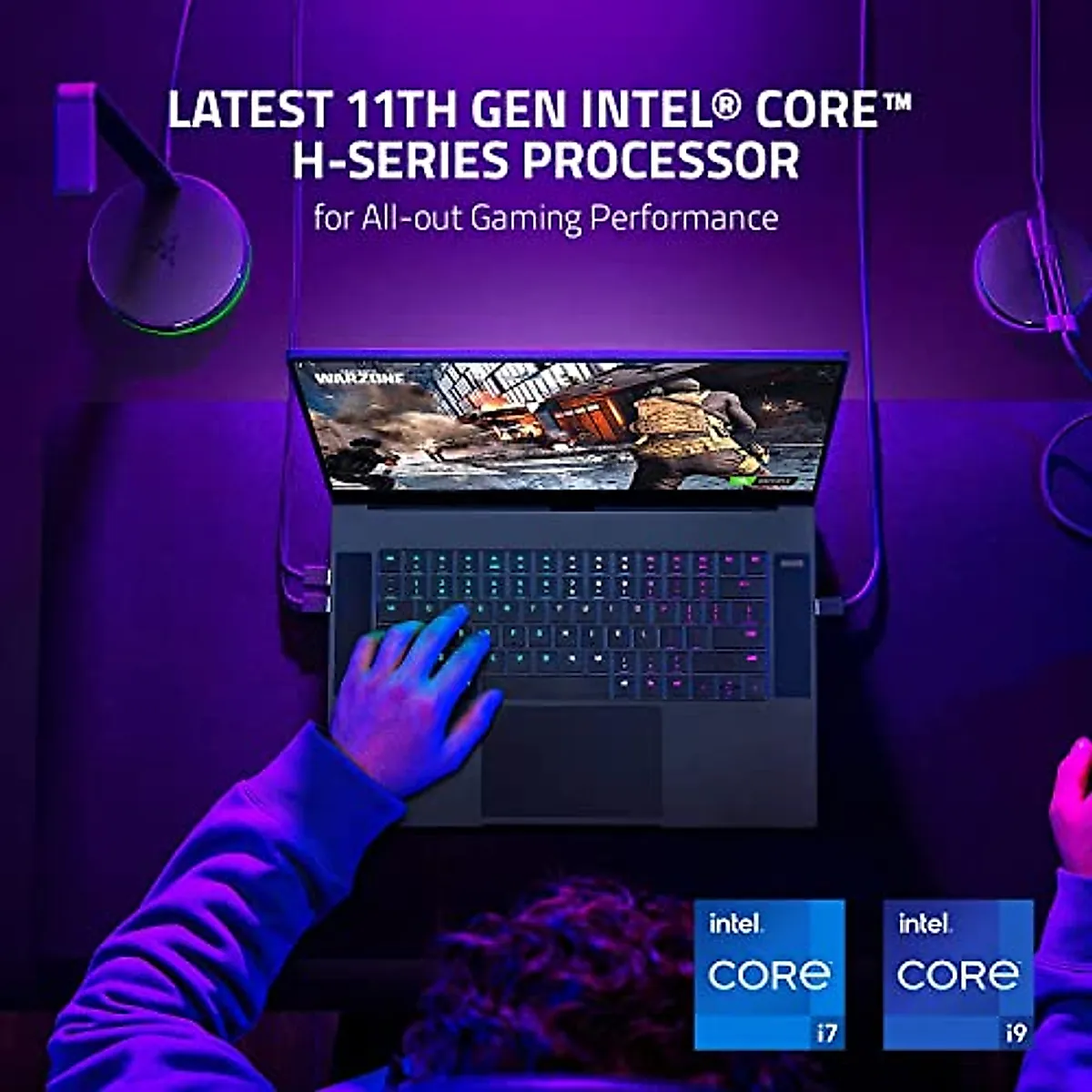 Razer Blade Pro 17 (17.3" QHD 165Hz, Intel i7-11800H, 64GB RAM, 2TB PCle SSD, GeForce RTX 3070 8GB), Chroma RGB Gaming Laptop, IR Webcam, WiFi 6E, Ray Tracing, Win 10 Home (Renewed)