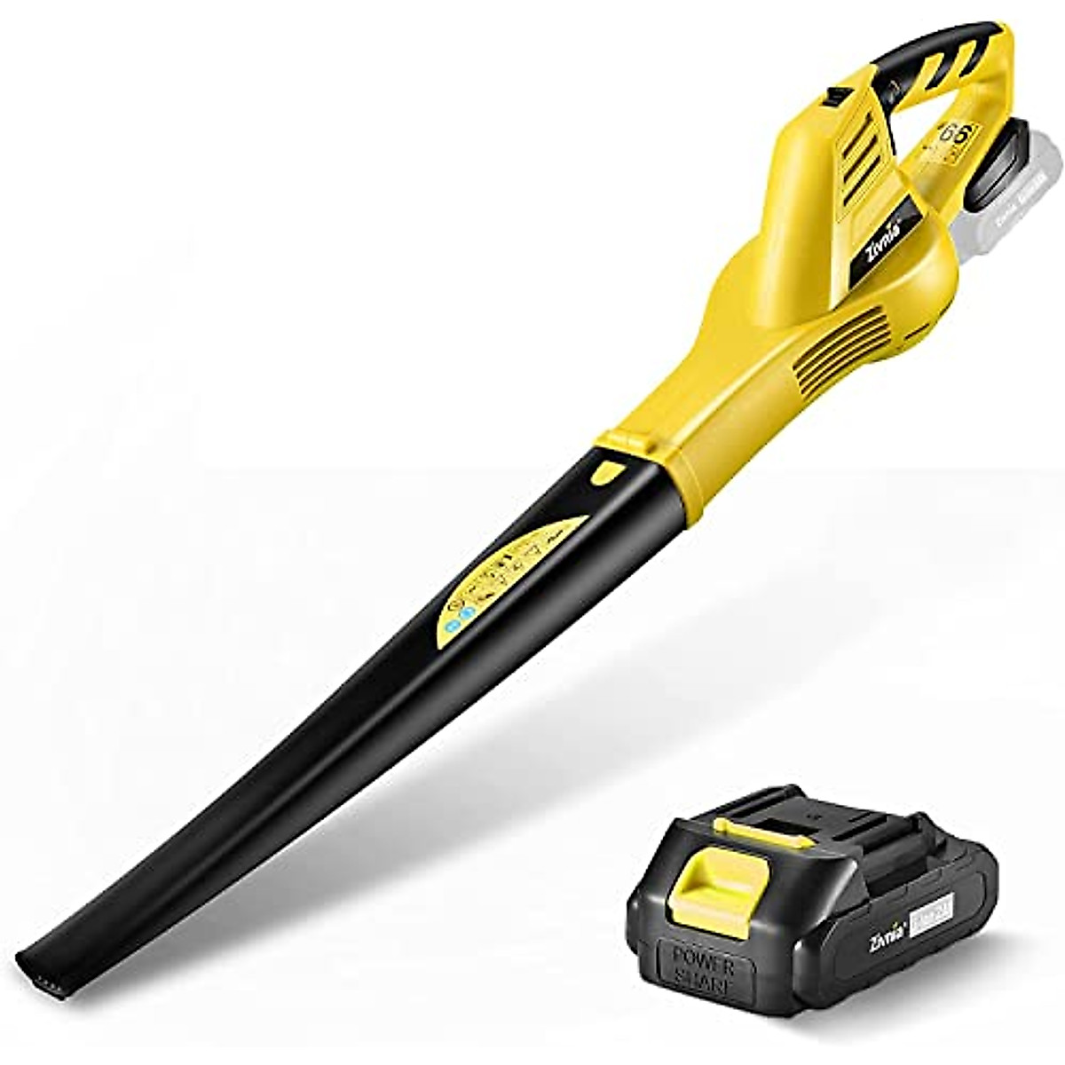 Leaf Blower - 20V Leaf Blower Cordless with Battery & Charger, Electric Leaf Blower for Lawn Care, Battery Powered Air Leaf Blower Cordless Lightweight (Battery & Charger Included)