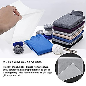 Cabilock 100Pcs Non- Woven Fabric Storage Bags Space Saver Bags Travel Shoe Bags Fabric Clothing Storage Bags Dust Cover Pouch Packing Bags