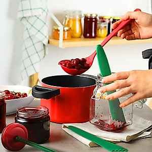 4 Pieces Canning Tools Kit, 2 Pieces Magnetic Lid Lifter Jar Lid Lifter and 2 Pieces Canning Bubble Popper Bubble Remover Measurer Canning Tools, Canning Supplies (Dark Green)