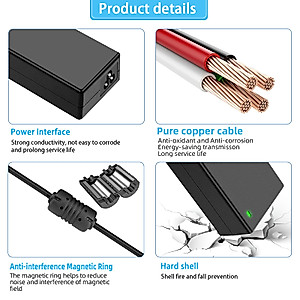 Laptop Charger Cord for Dell Inspironn, 19.5V 3.34A 65W 60W 19.5V 2.31A 45W AC to DC Power Adapter with 7.4 * 5.0mm 4.5 * 3.0mm Charging Connectors.