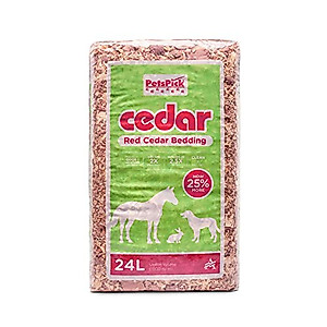 PETSPICK Red Cedar Pet Bedding for Dogs and Horses, 24L