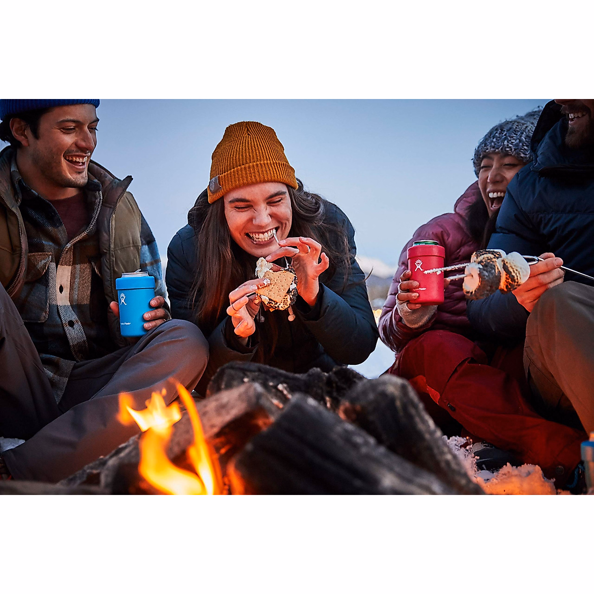 Hydro Flask Can Cooler Cup - Stainless Steel & Vacuum Insulated - Removable Rubber Boot - 12 oz, Graphite