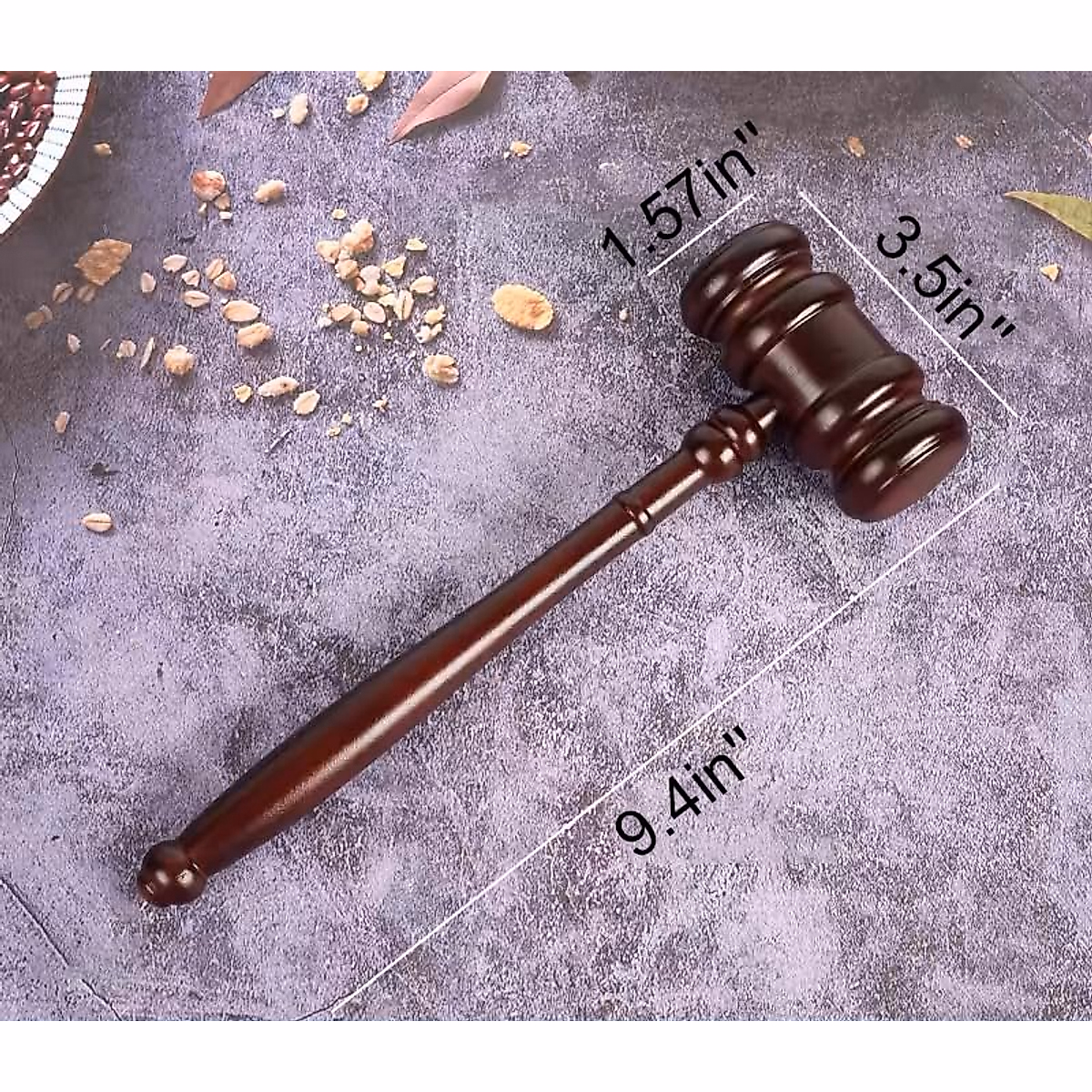 Premium Wooden Gavel & Block Perfect for Judge, Lawyer, Auction Court, Company, Student