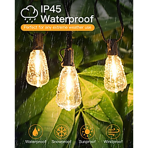 GLUROO LED String Light Bulbs, ST38 Shatterproof LED Replacement Bulbs for Outdoor String Lights Eidison Bulb fits E12 C7 Screw Base, 1Watt Equvanlent to 7Watt Incandescant Bulbs, Warm White, 25 Pack